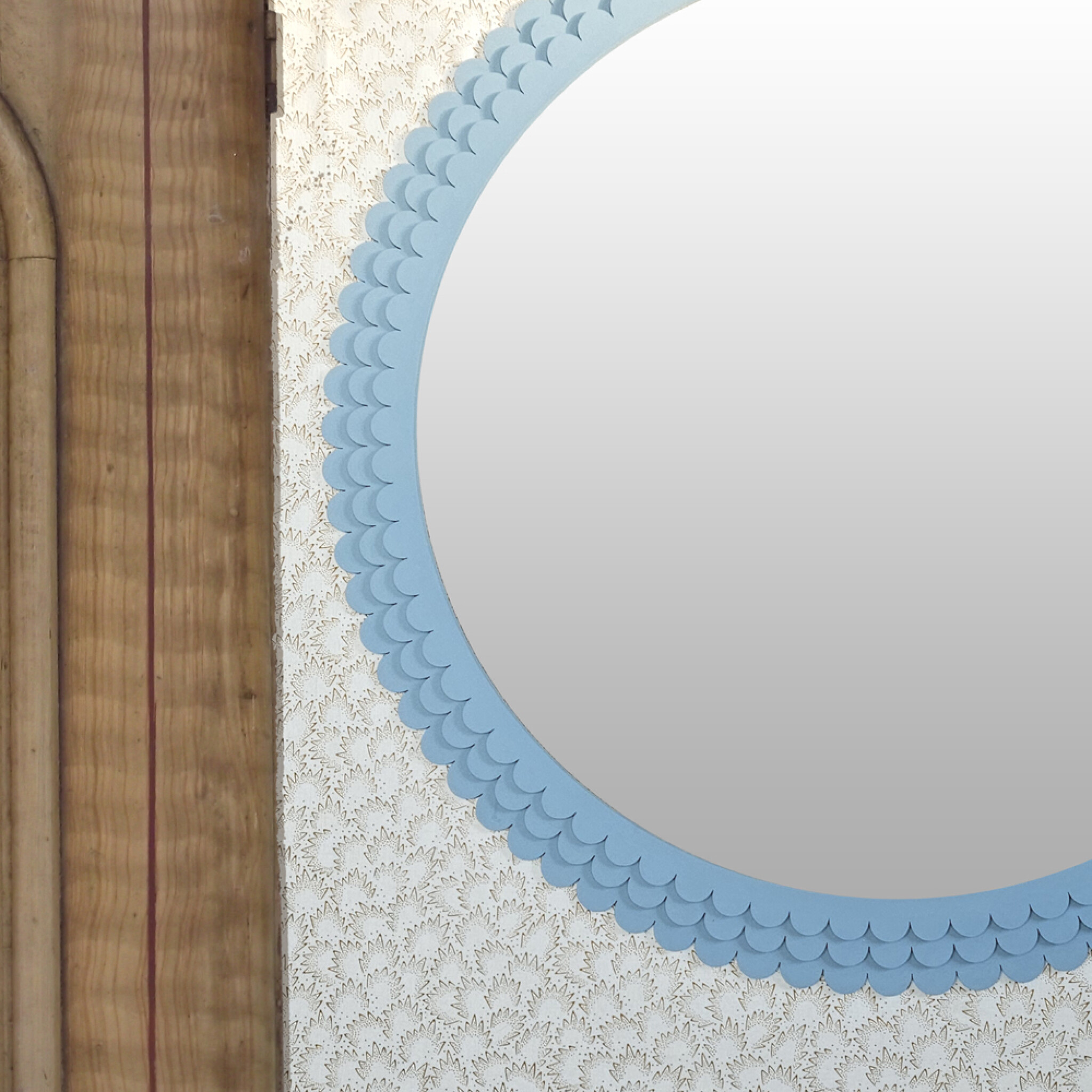 The Layered Scallop Handpainted Mirror